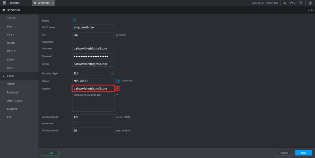 How To Setup Email Notifications Via Gmail - DVRCMS.Com