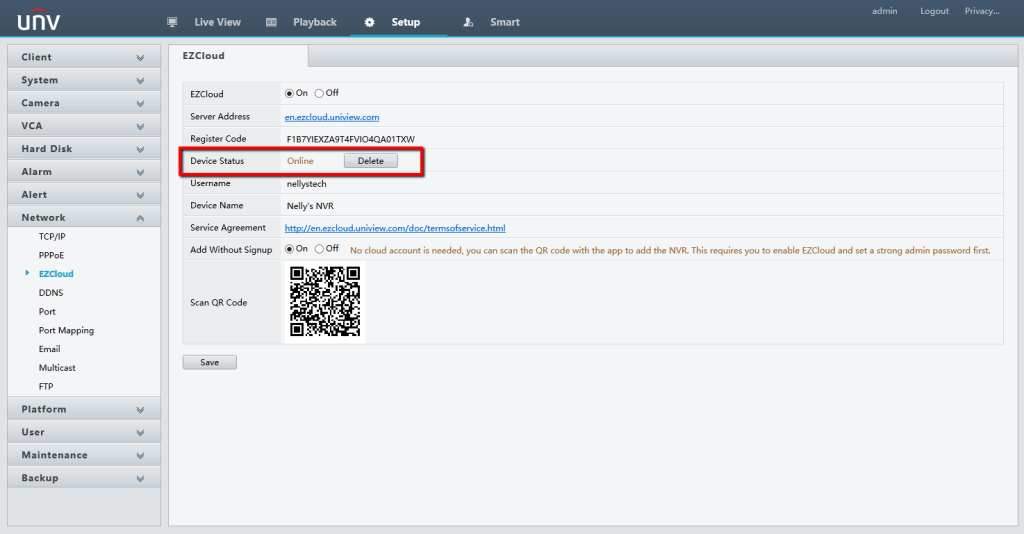 Uniview NVR Remote Access - DVRCMS.Com